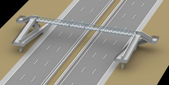PROMICO d.o.o. | References | Bridges in Proggres | Open Truss Footbridge